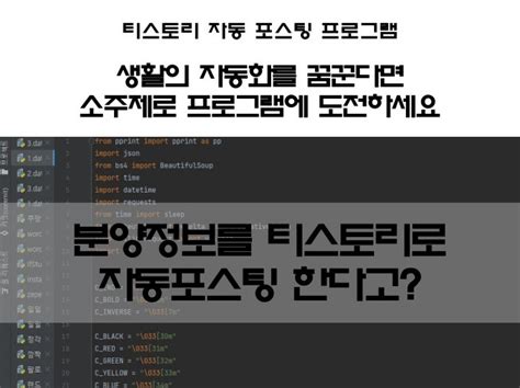 티스토리 자동 포스팅으로 생활의 자동화를 시작해 보세요 크몽