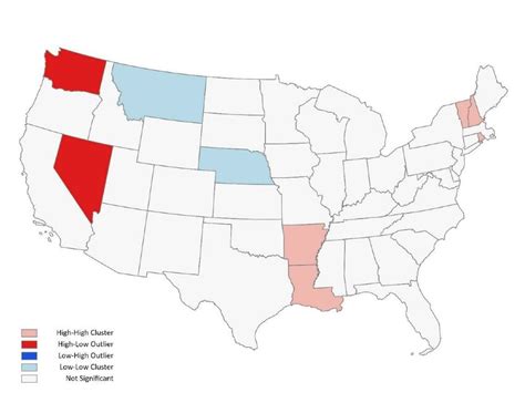 Lisa Local Indicators Of Spatial Association Map Of Residuals From