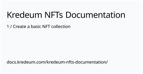 1 Create A Basic Nft Collection Kredeum Nfts Documentation