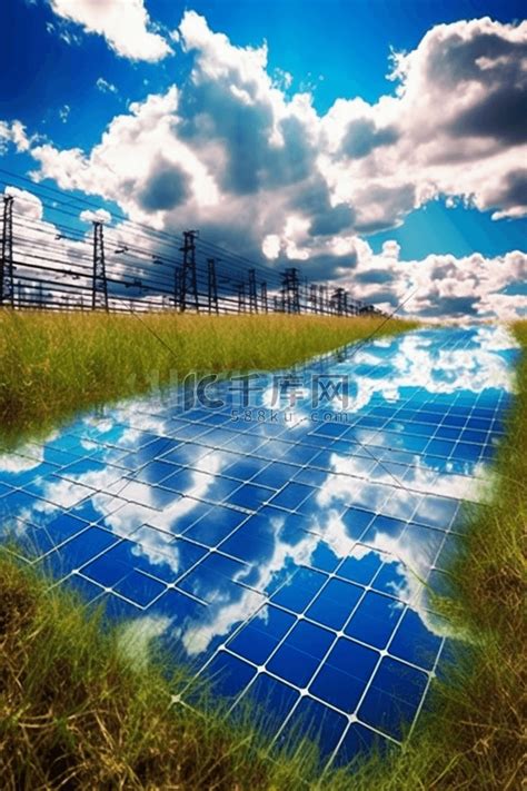 光伏太阳能板图片高清摄影大图 千库网