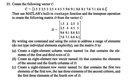 Create The Following Vector C C Chegg