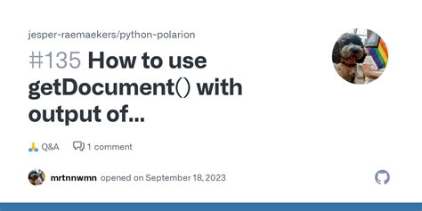 How To Use Getdocument With Output Of Getdocumentsinspace · Jesper Raemaekers Python