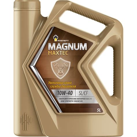 Моторное полусинтетическое масло Роснефть Magnum Maxtec 10W-40 API SL ...