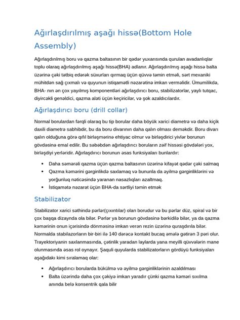 Bottom Hole Assembly Pdf