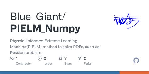 Github Blue Giantpielmnumpy Physcial Informed Extreme Learning Machinepielm Method To