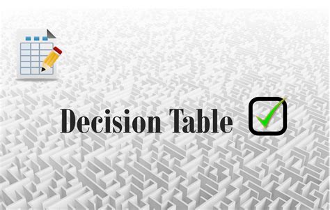 decision table in software testing