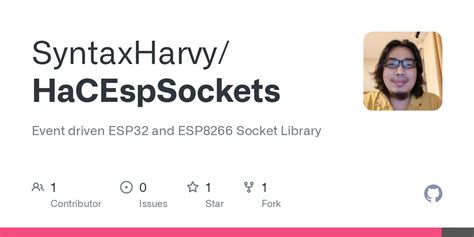 GitHub SyntaxHarvy HaCEspSockets Event Driven ESP And ESP Socket Library
