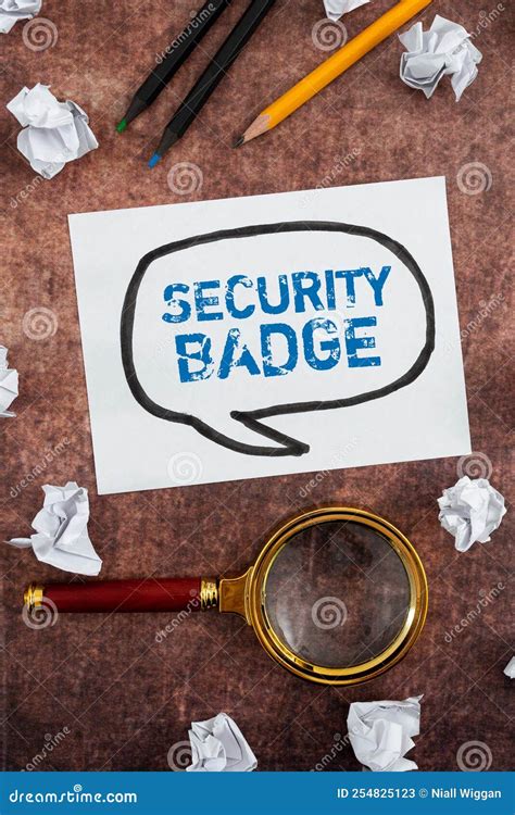 handwriting text security badgecredential used to gain accessed on the