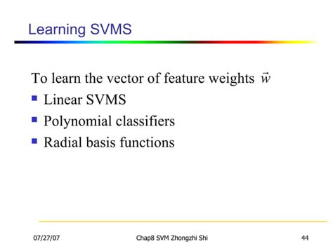 Support Vector Machines PPT
