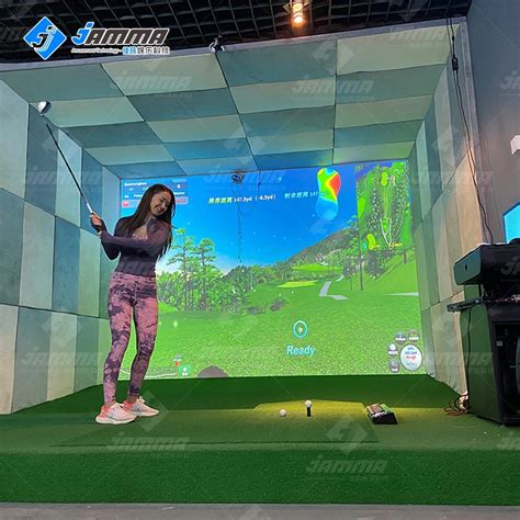 Indoor Golf Ar Projection Screen Simulator System Golf Simulator And
