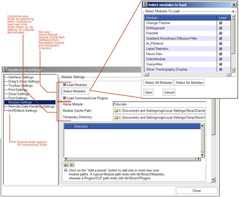 modules mainapplicationgui documentation 3 6 slicer wiki