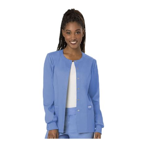 Cherokee Workwear Revolution Ww310 Scrubs Jacket Womens Snap Front Wa