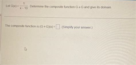 Solved Let G X X−101 Determine The Composite Function G∘g