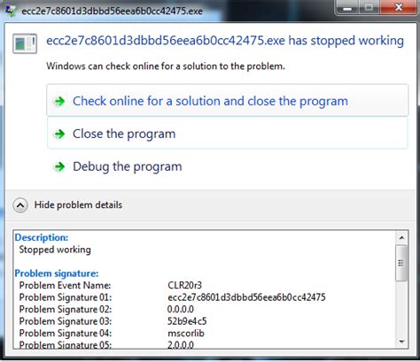 Net Clr20r3 Event Stopped Working Stack Overflow