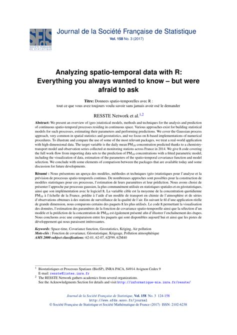 pdf analyzing spatio temporal data with r everything you always