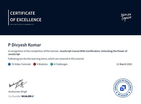 Javascript Webdevelopment Scaler Certification Continuouslearning
