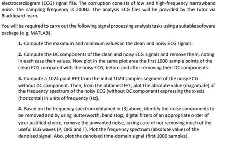 Solved This Requires Signal Processing Techniques To Be Chegg