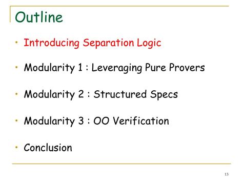 Ppt Modular Verification Via Separation Logic Powerpoint Presentation