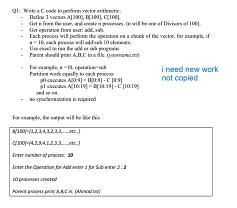 Solved I Want The Answer In C Not Java New Work Not Cpoied