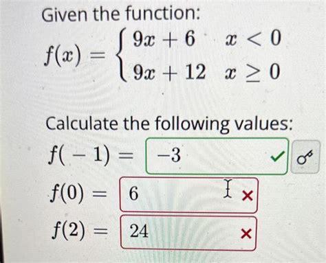 Solved Given The Function F X 9x 69x 12x