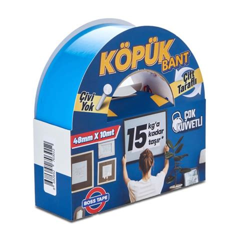 წებოვანი ლენტი ორმხრივი Boss Tape 48 მმ 10 მ 15 კგ
