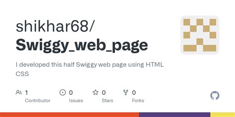 Github Shikhar68swiggywebpage I Developed This Half Swiggy Web Page Using Html Css