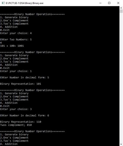 Program To Calculate 1 S 2 S Complement And Addition Of Binary Numbers Using DLL Way2Techin