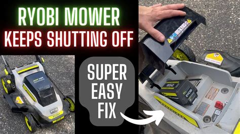 RYOBI Lawn Mower KEEPS SHUTTING OFF: 10 Second FIX - YouTube