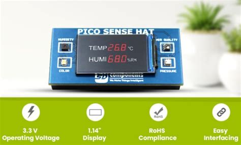 Raspberry Pi Pico Sense Hat With 4 Sensors Geeky Gadgets