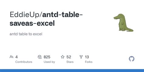 github eddieup antd table saveas excel antd table to excel