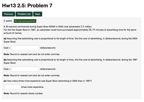 solved hw13 2 5 problem 7 previous problem listnext 1