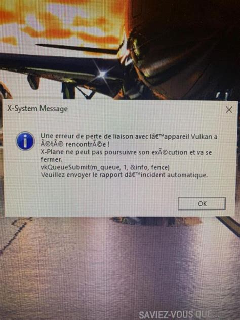 XP Vulkan Problem At Flight Launch X Plane Technical Support X Plane Org Forum