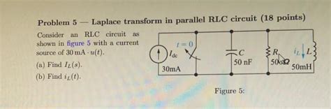 Solved Problem Laplace Transform In Parallel RLC Circuit Chegg