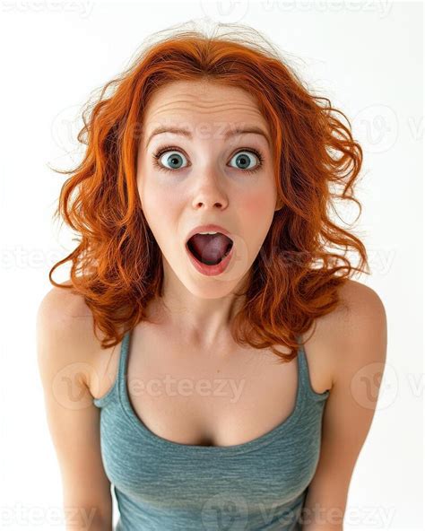 Her Wide Eyes And Open Mouth Capture A Moment Of Genuine Surprise