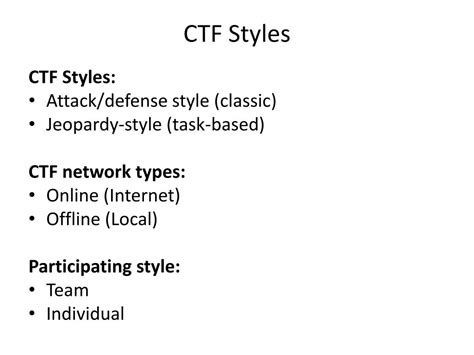 Ppt Capture The Flag Ctf Powerpoint Presentation Free Download