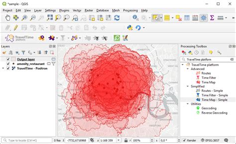 traveltime qgis plugin algorithms tutorial part 1