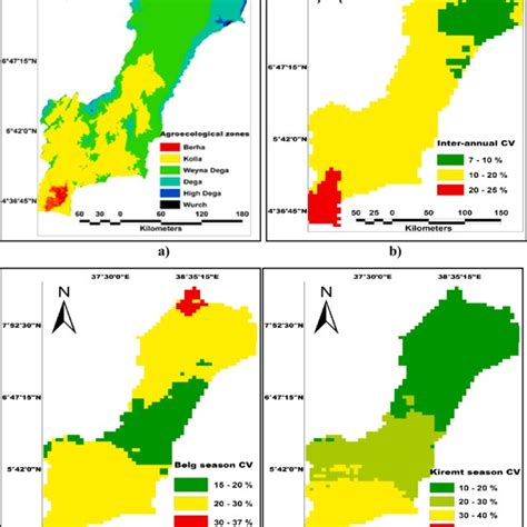 Rainfall Coefficient Of Variation Cv Across Aezs A Agroecological