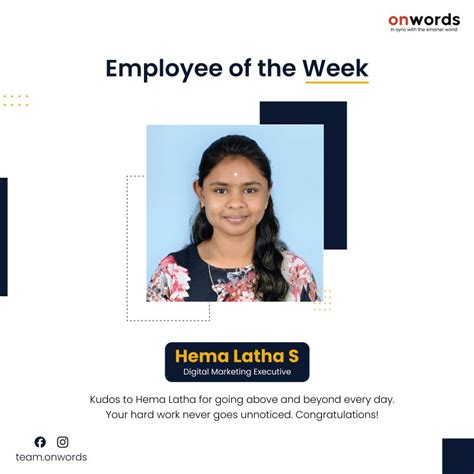Onwords Smart Solution On Linkedin Employeeoftheweek Hardworkpaysoff