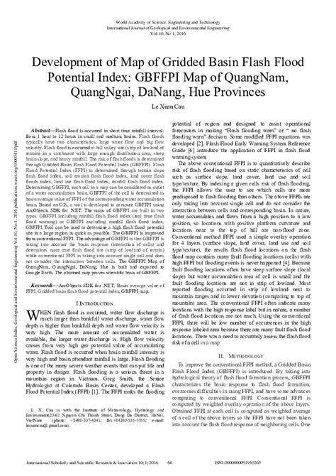 pdf development of map of gridded basin flash flood potential index