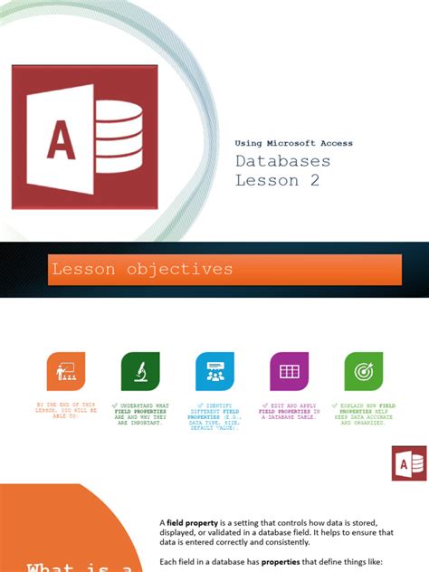 Databases Lesson 2 Fields Properties Pdf Databases Data Type