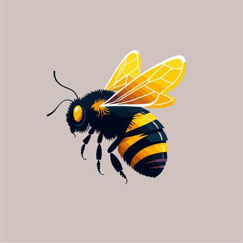 Flying Honey Bee Bumblebee Character Logo Mascot Flat Vector 16088784
