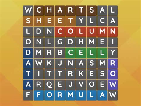 Excel Wordsearch