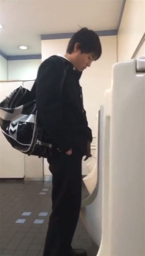 Asian Men Urinal Piss