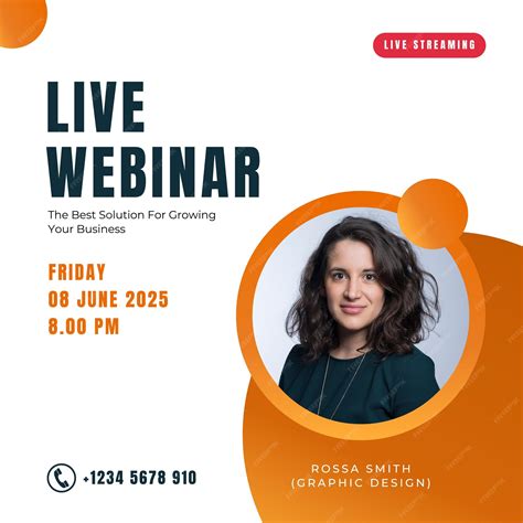 Premium Vector A Flyer For A Business That Says Live Webinar On It