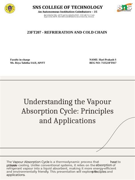 Slidesgo Understanding The Vapour Absorption Cycle Principles And