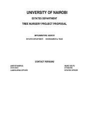 Tree Nursery Project Proposal For Environmental Conservation At Course Hero