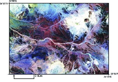 Landsat Tm Image Showing The Interference Patterns Of Folds Download Scientific Diagram