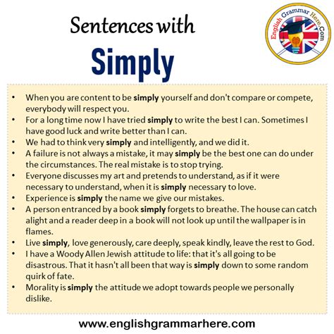 Sentences With Simply Simply In A Sentence In English Sentences For