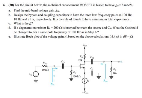Solved For The Circuit Below The N Channel Chegg