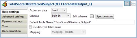 Configuring The Output Component Talend Components For Jobs Help